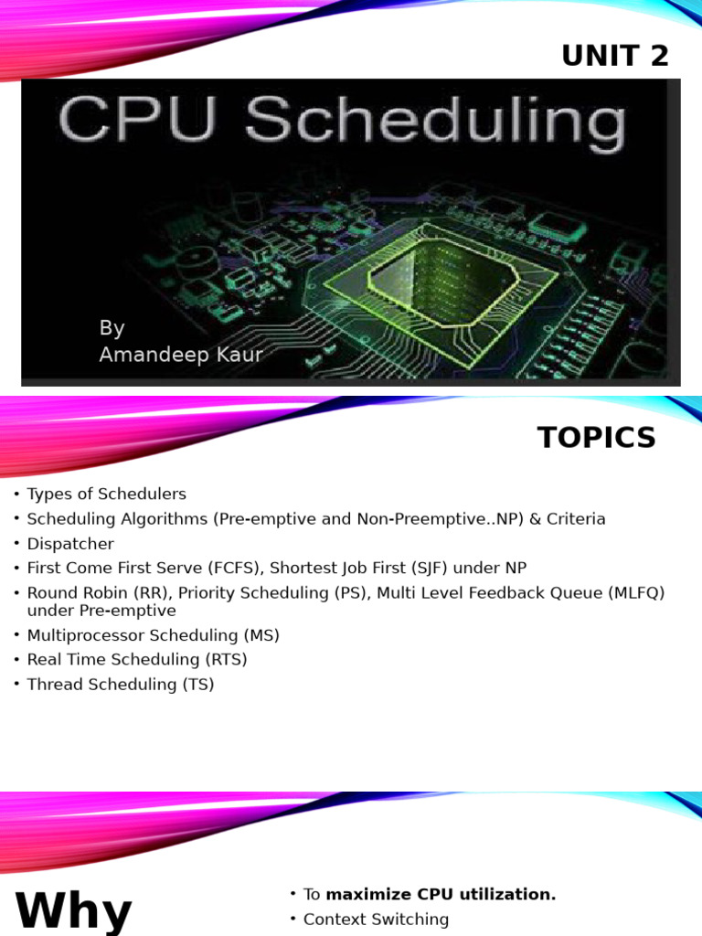 OS UNIT 2 CPU Scheduling | PDF | Scheduling (Computing) | Concurrency (Computer Science)