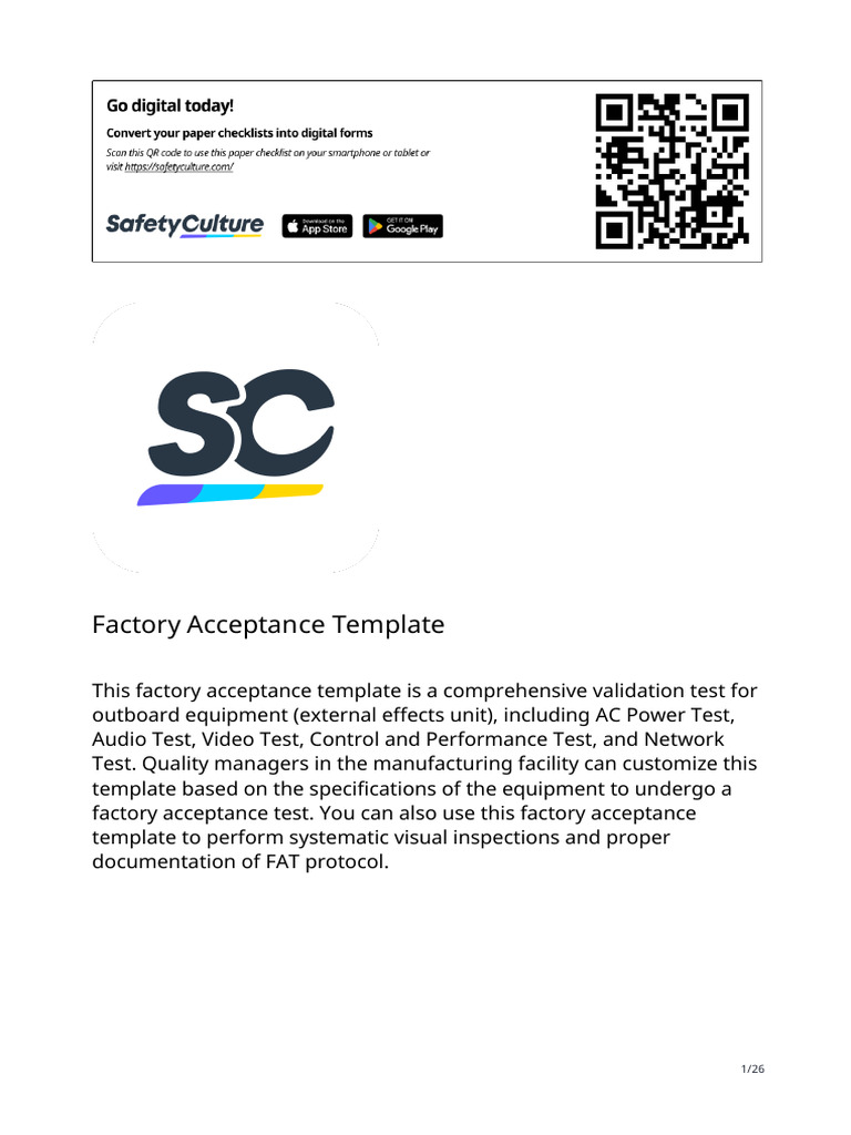 Factory Acceptance Test Template | PDF | Computer Network | Amplifier