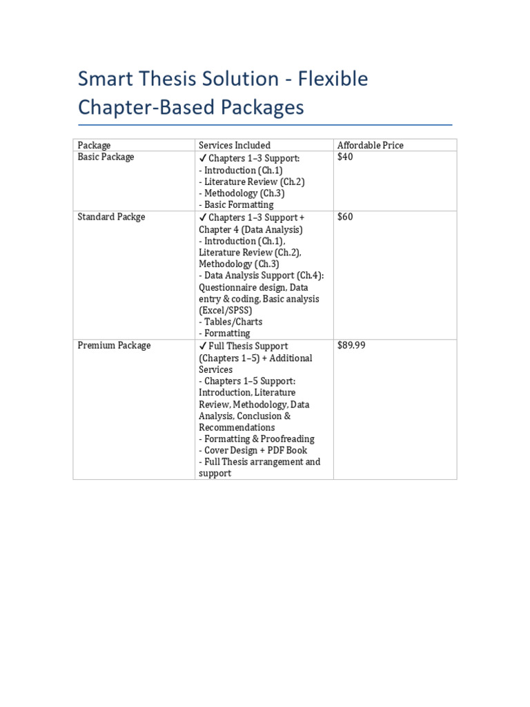 Smart_Thesis_Solution_Packages | PDF