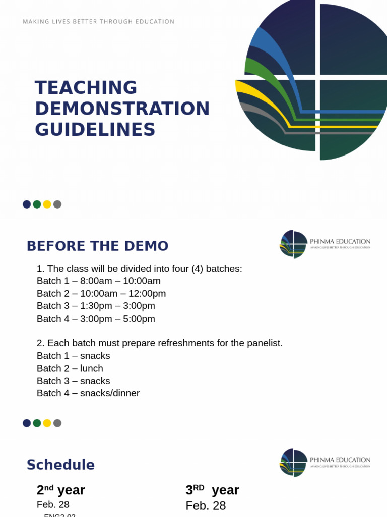 Teaching Demonstration Guidelines | PDF | Learning
