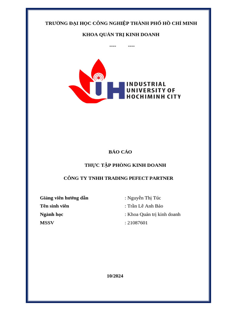 BCTT - Trần Lê Anh Bảo - Final | PDF