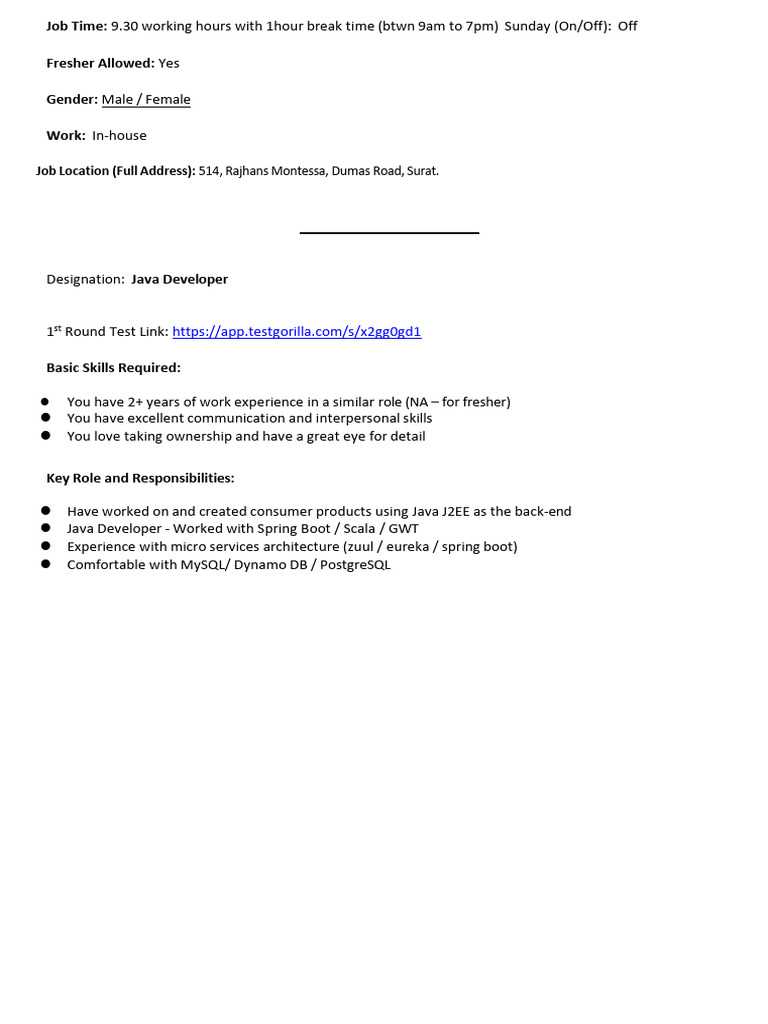 Recruitment - JD Jan-24 | PDF