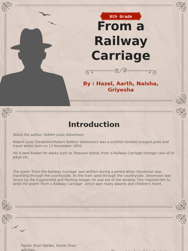 Analyzing Stevenson's Railway Poem | PDF