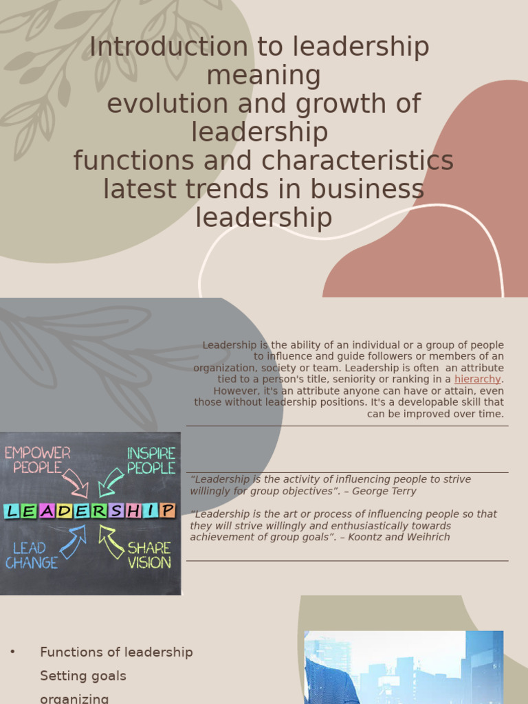 Trends in Business Leadership Skills | PDF | Leadership | Goal