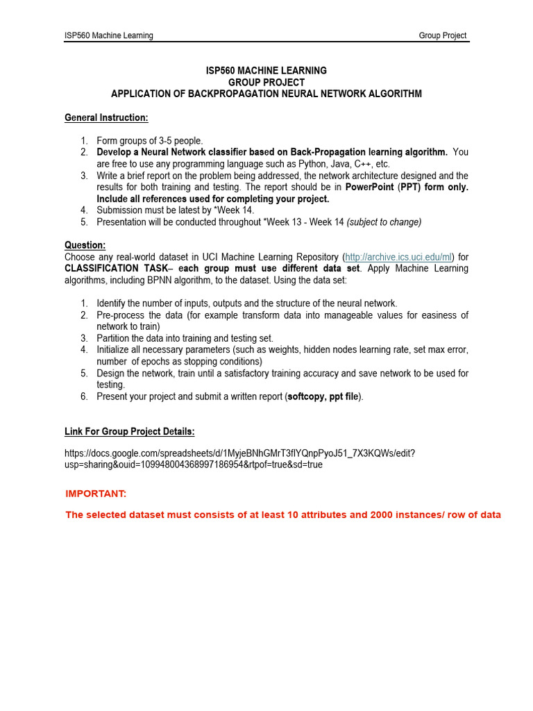 ISP560 Group Project (New) | PDF | Machine Learning | Computational Neuroscience