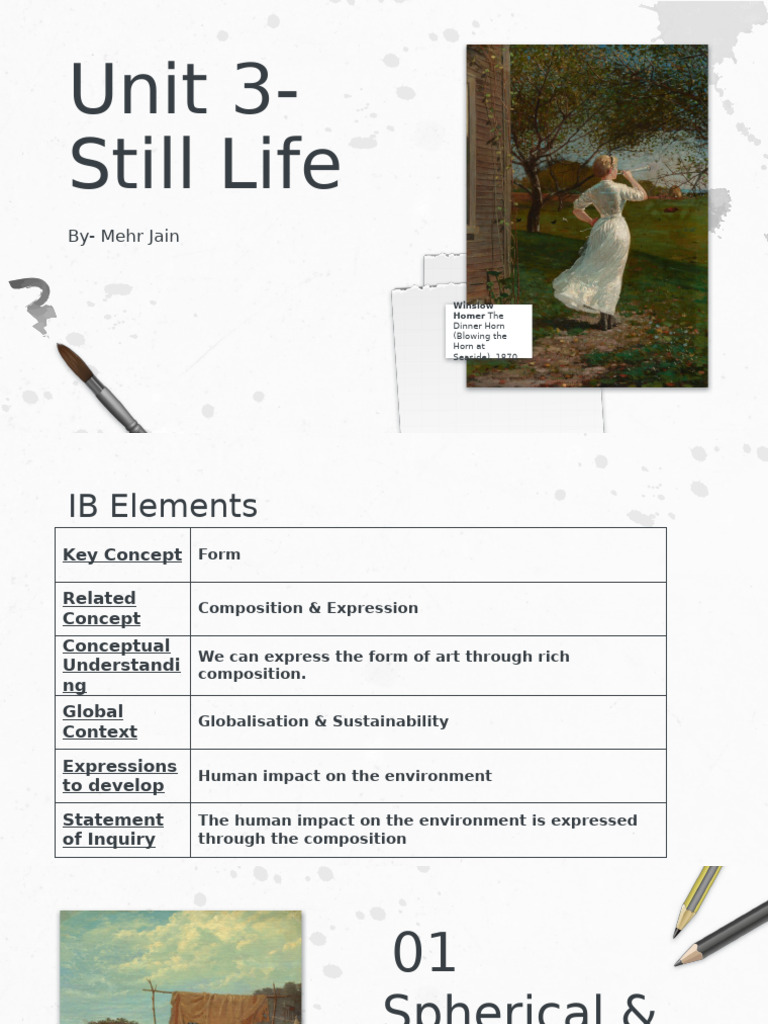 Art UNit-3 A Summative | PDF | Sphere | Still Life