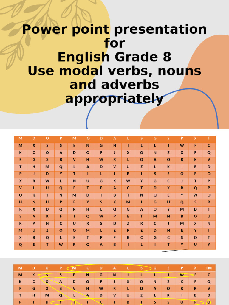 Modal Verbs and Their Usage in English | PDF | Verb | Adverb