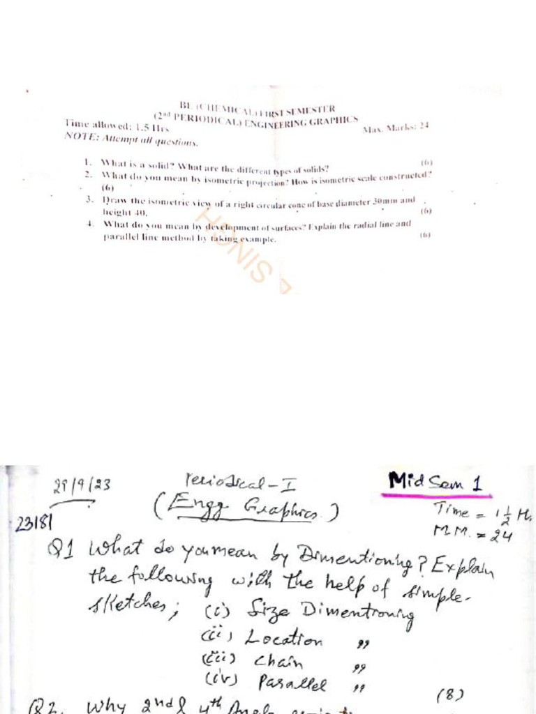 Drawing MST Pyq | PDF