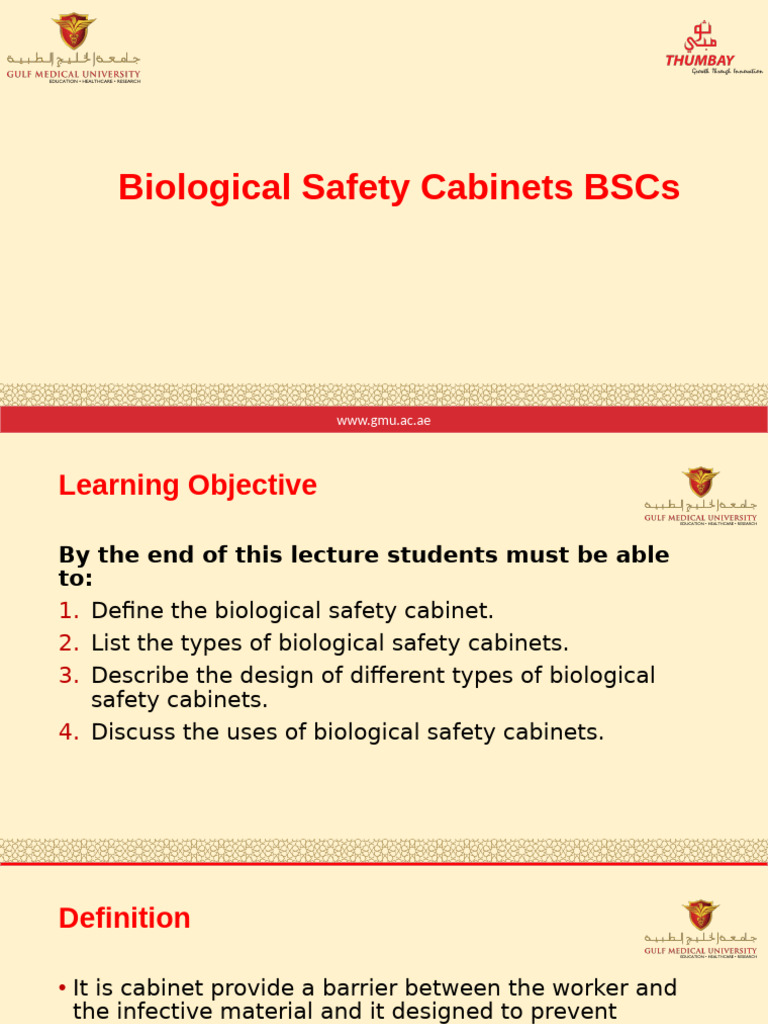 Biological Safety Cabinets Overview | PDF | Pollution | Safety