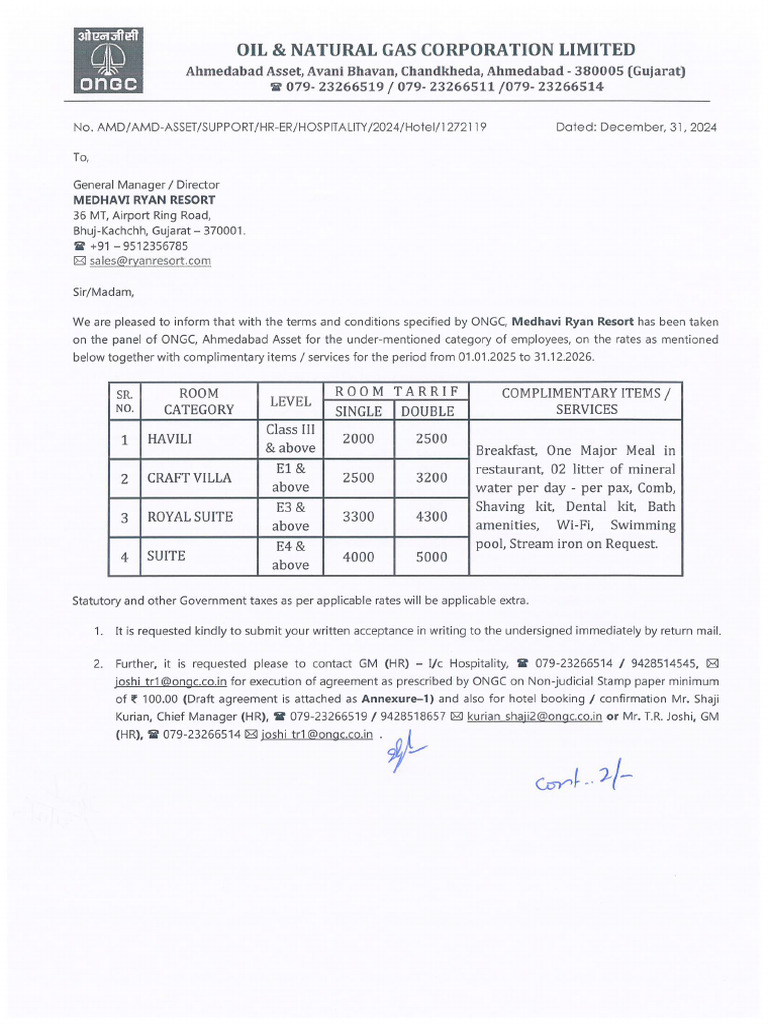 Medhavi Ryan Resorts - Bhuj | PDF