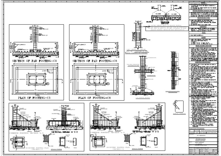 Eccentric Footing and Beam Details | PDF | Beam (Structure) | Column