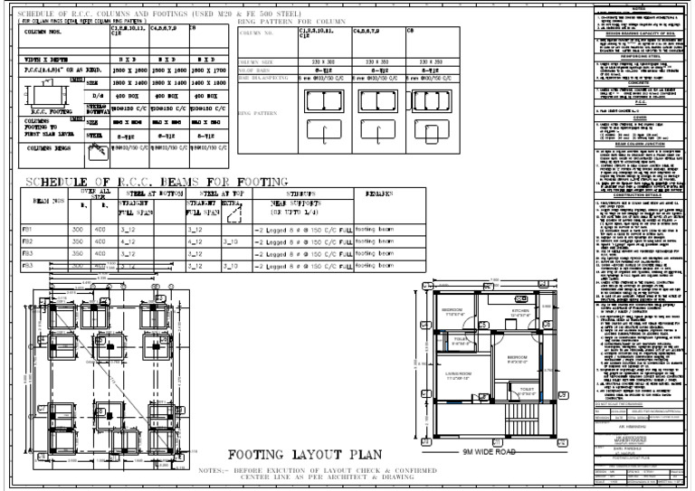 1 STRU-FOOTING - LAYOUT - PLAN - MR PARDHIJI-Model | PDF