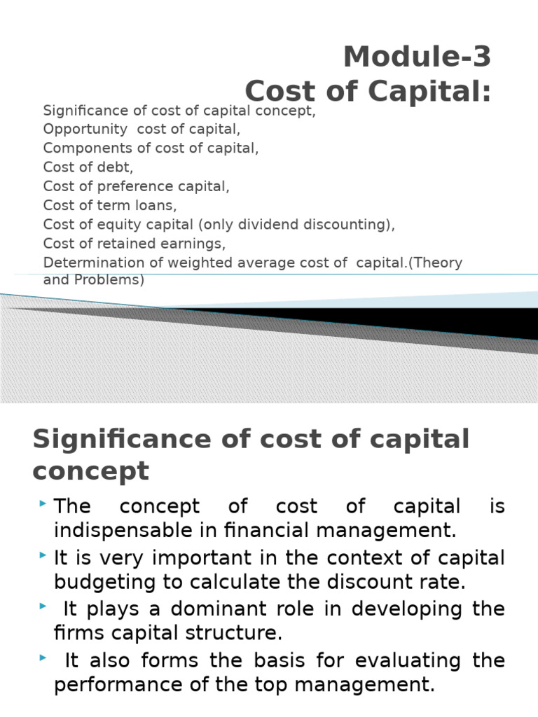 Understanding Cost of Capital and Leverage | PDF | Cost Of Capital ...