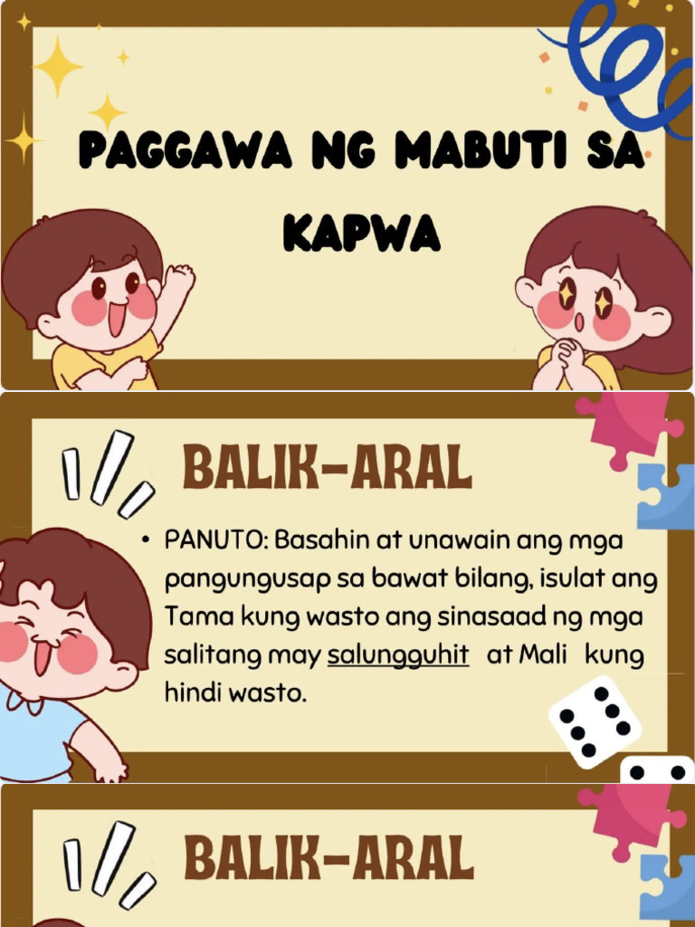 Paggawa NG Mabuti Sa Kapwa | PDF