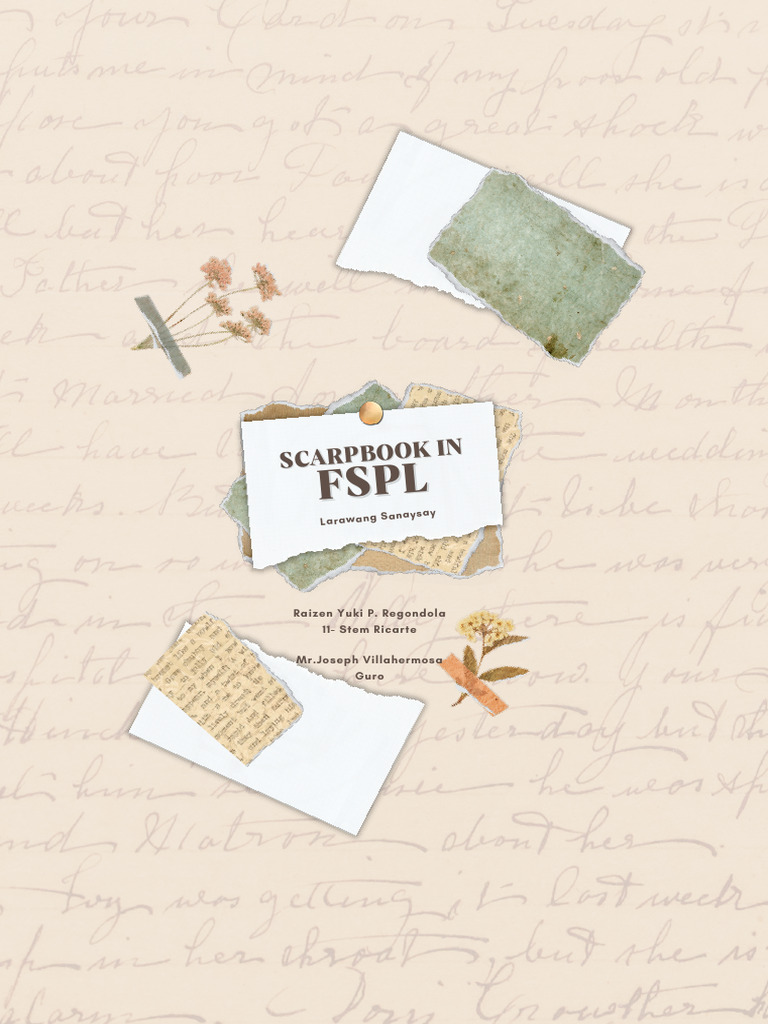 Beige Vintage Scrapbook Blank Page Border A4 Document | PDF
