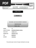 Grade 7 EMS Case Study - Term 1 - 2023 Memorandum | PDF