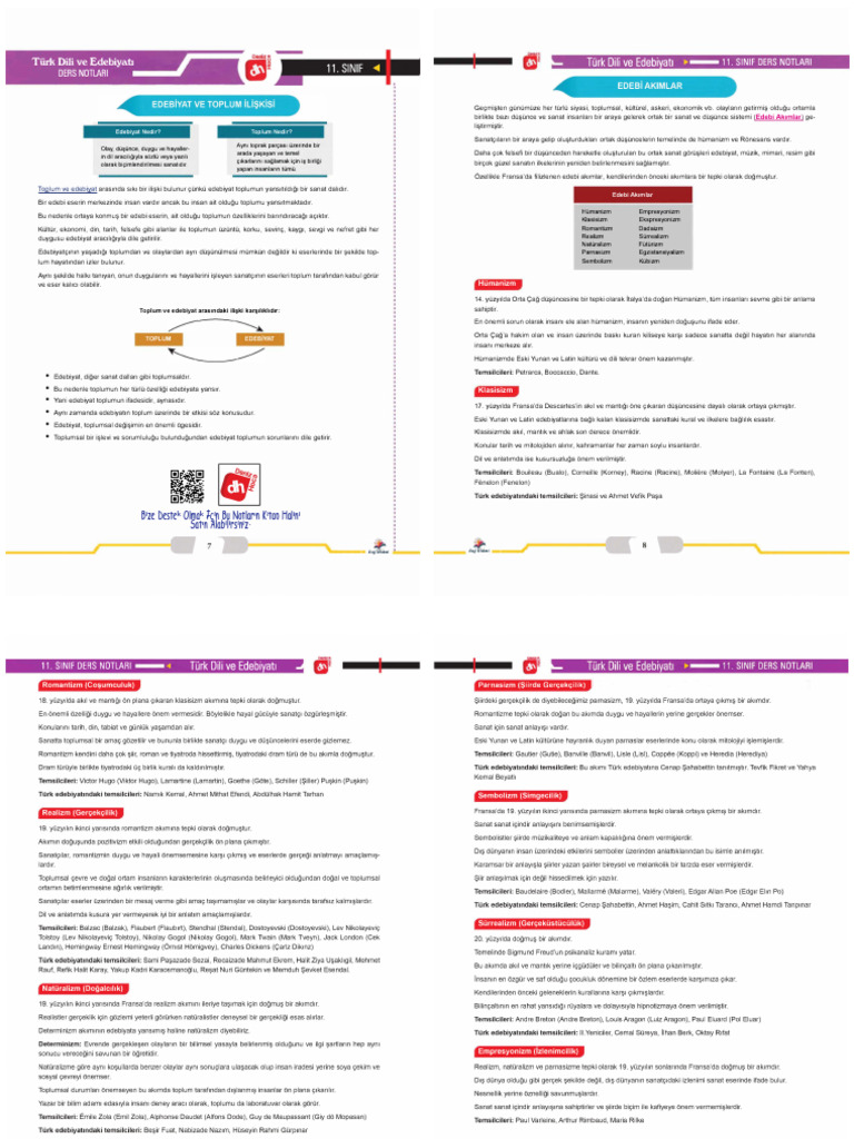 Edebiyat Not 1-2 - Converted (2) - Removed | PDF
