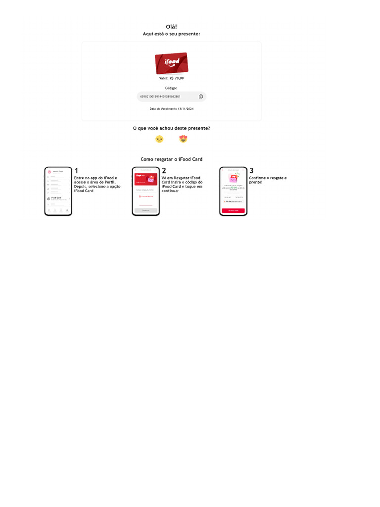 Smash. - Gift Cards Digitais Para Presentear! | PDF