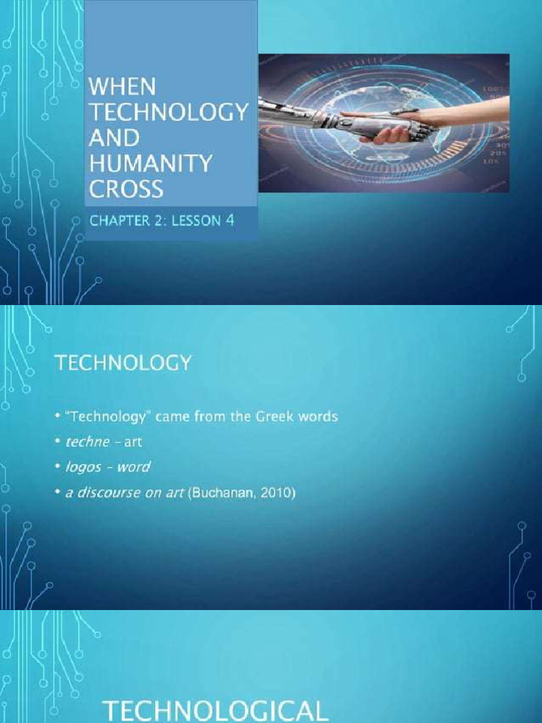 Lesson 4 - When Technology and Humanity Cross | PDF