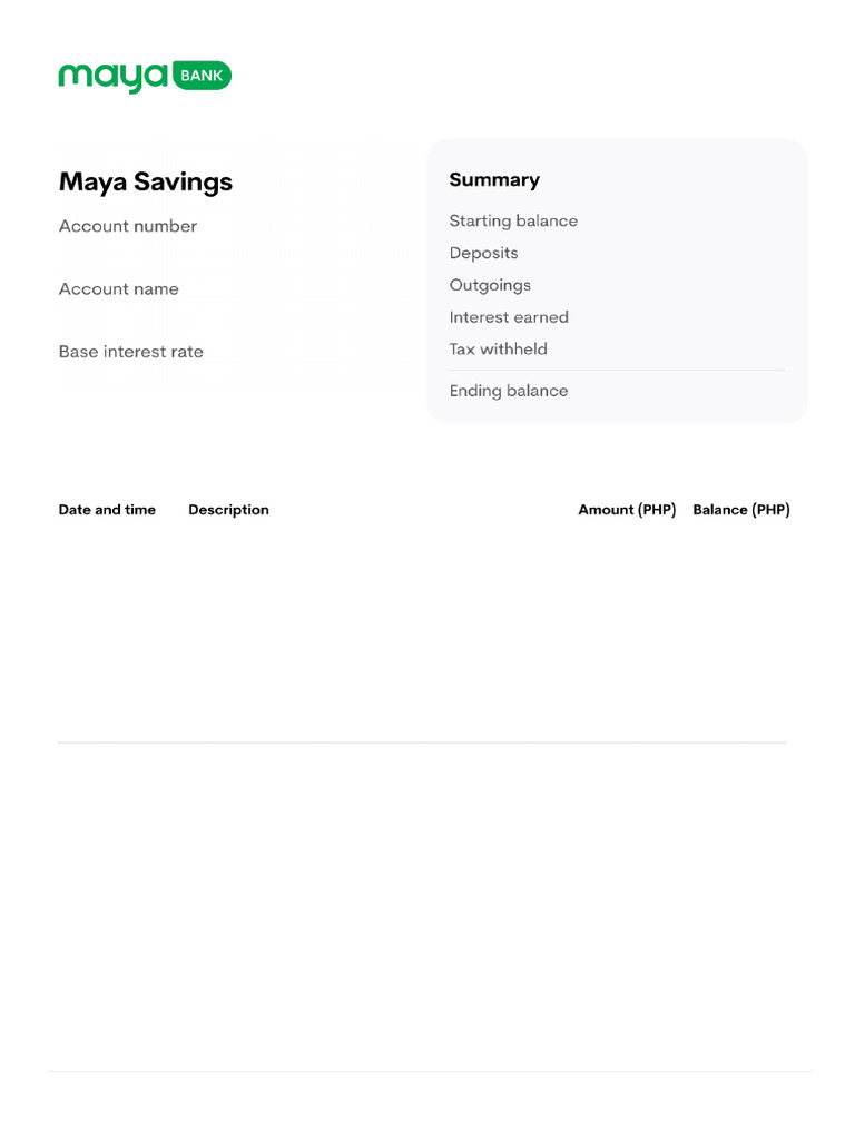 Maya Wallet Account Statement 2025 | PDF | Banking Technology | Service ...