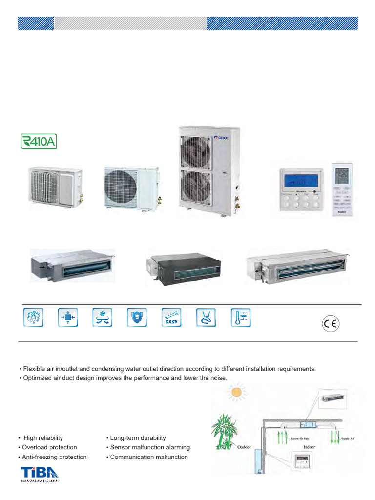 Ducted Split Unit Catalogue | PDF | Air Conditioning | Pressure