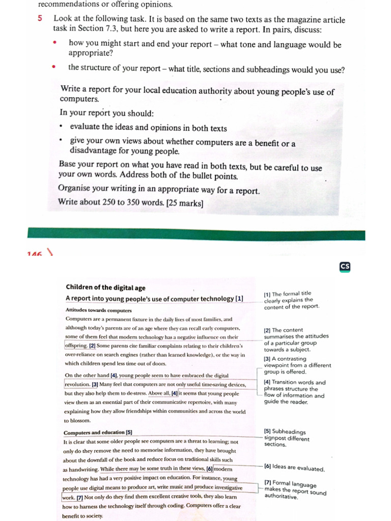 Sample of A Report With The Examiner's Comments | PDF