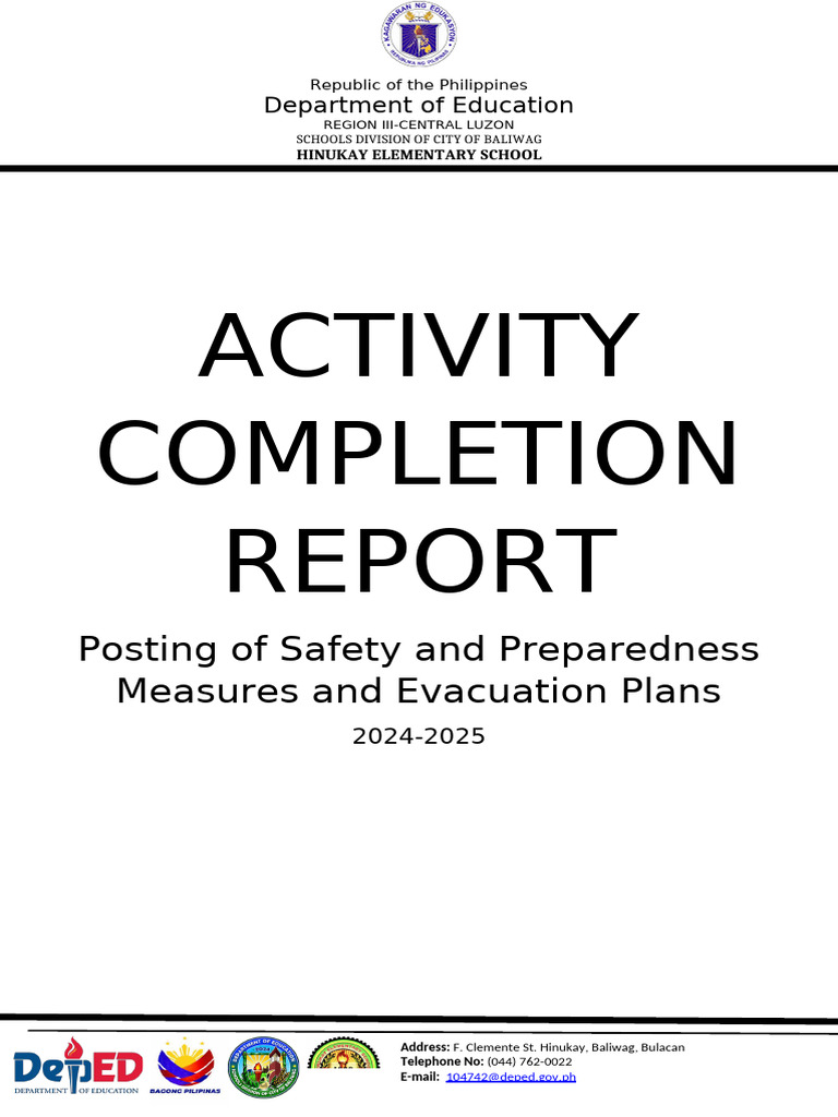 2024 - ACR - Posting of Safety and Preparedness Measures and Evacuation ...