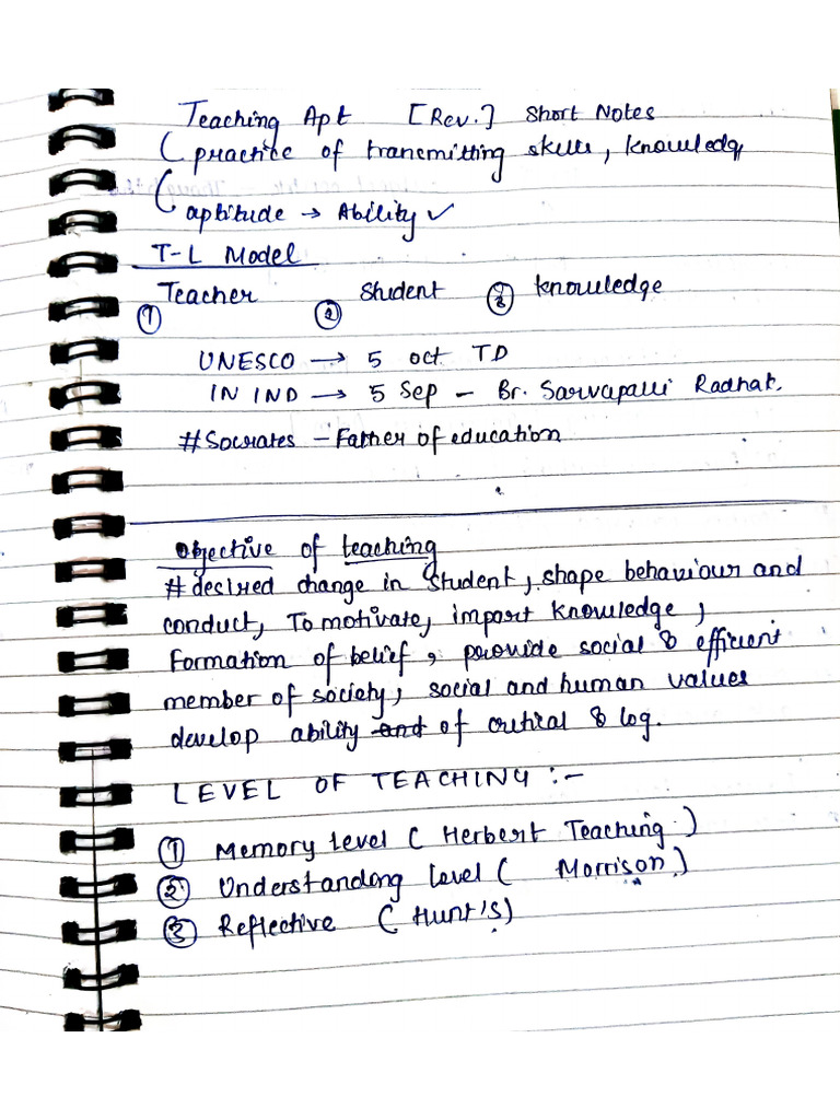 Teaching Aptitude Notes-1 | PDF