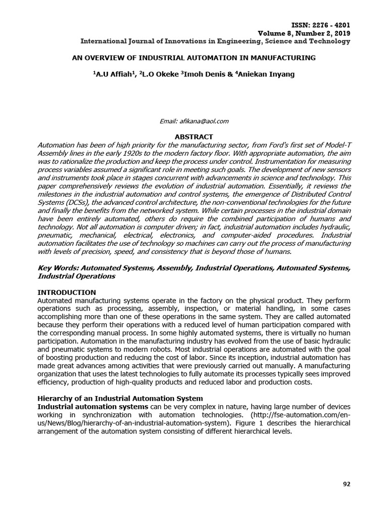 Overview of Industrial Automation | PDF | Programmable Logic Controller ...