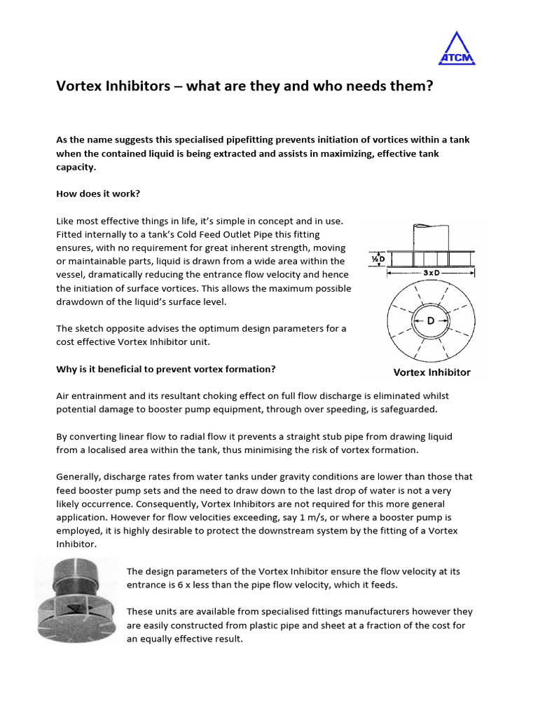 Vortex Inhibitors What Are They and Who Needs Them | PDF | Vortices | Pump
