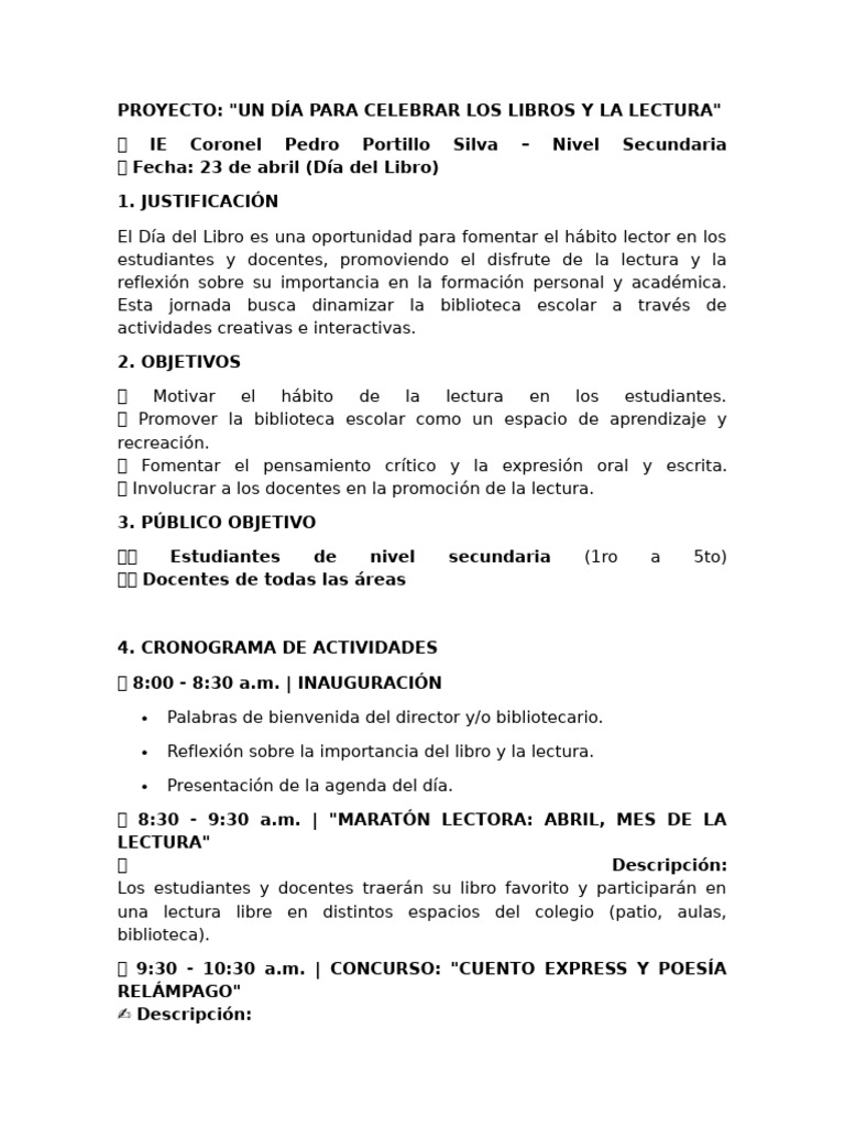 dia del libro (1) | PDF | Escritura | Comunicación escrita