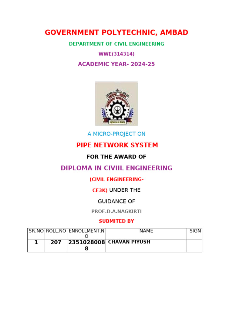 Piyush Chavan WWE Report | PDF