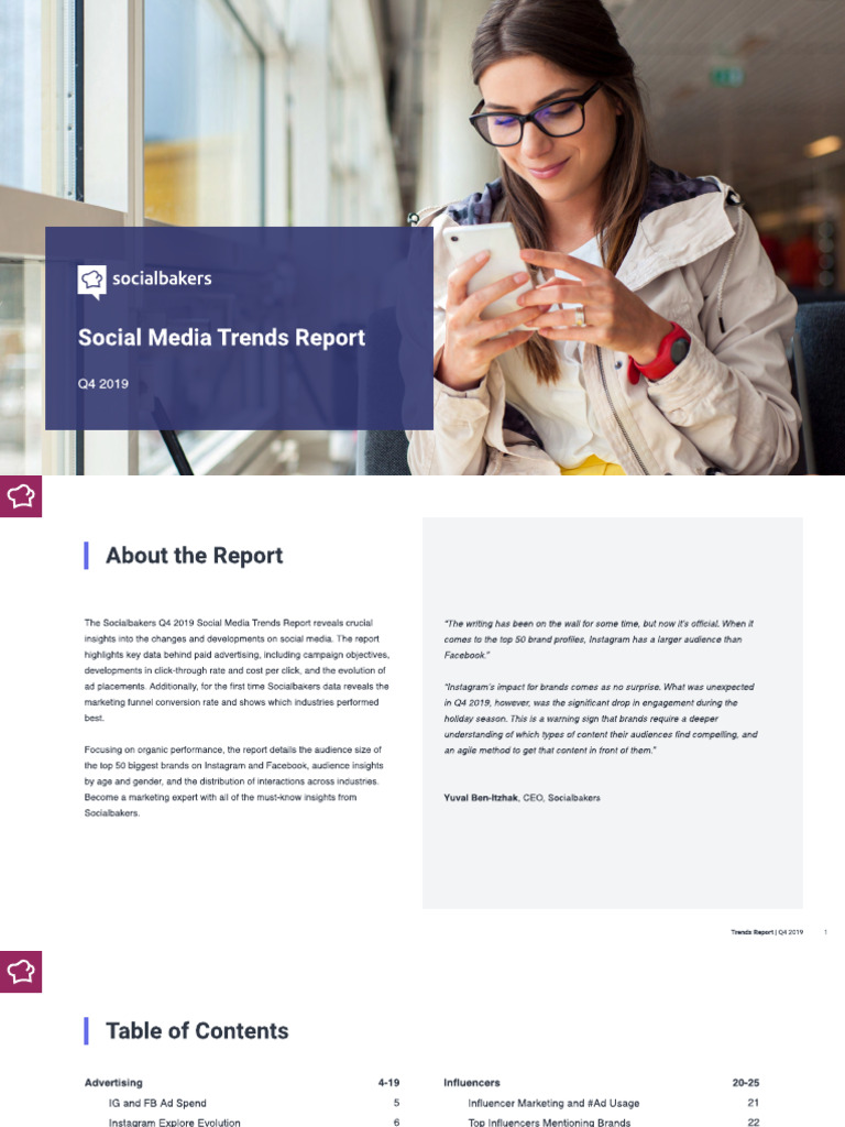 Report Socialbakers Social Media Trends Report | PDF | Facebook | Advertising
