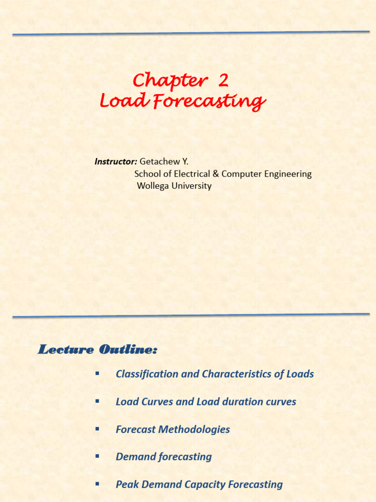 Chapter 2 - Load Forecasting for MSC | PDF | Econometrics | Forecasting