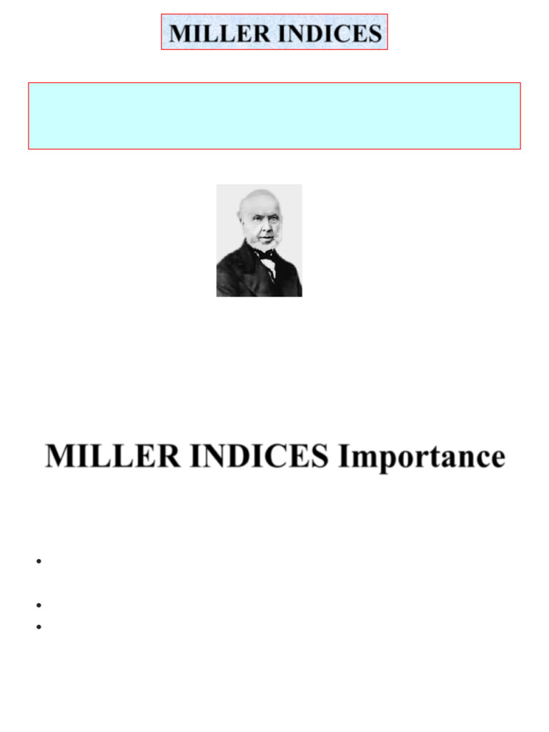 Understanding Miller Indices in Crystallography | PDF | Crystal ...