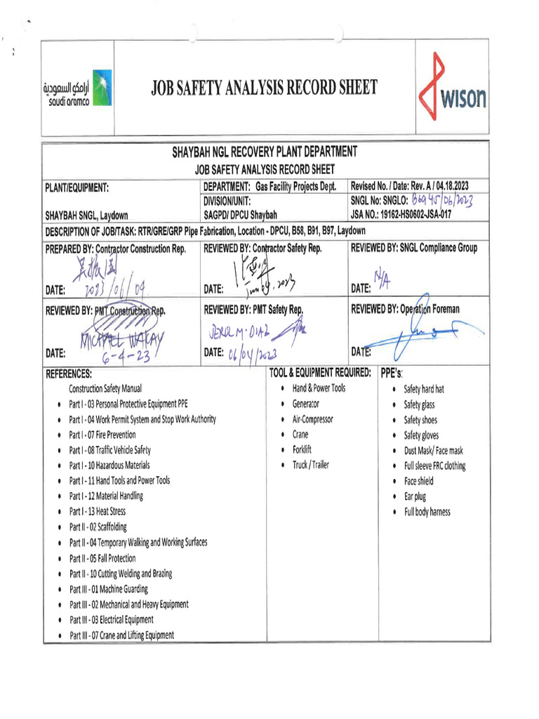 HS0602 Jsa 017 RTR, Gre, GRP Pipe Fabrication | PDF