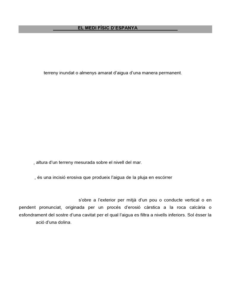 Glossari Geografia - UD2 | PDF