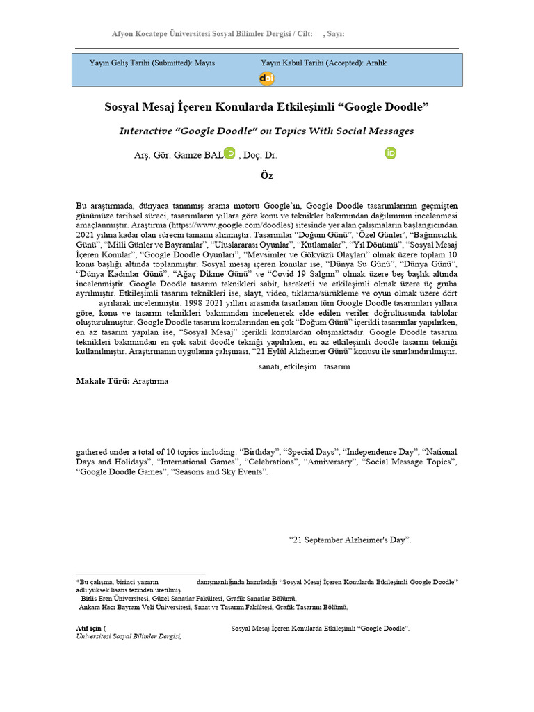Sosyal Mesaj Iceren Konularda Etkilesimli Google D | PDF