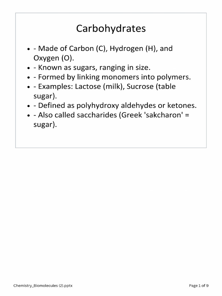 Chemistry - Biomolecules (2) .PPTX - 20250323 - 191741 - 0000 | PDF