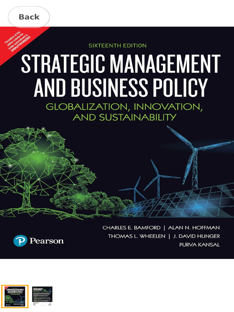 Buy Strategic Management and Business Policy Globalization, Innovation and Sustainability 16th ...
