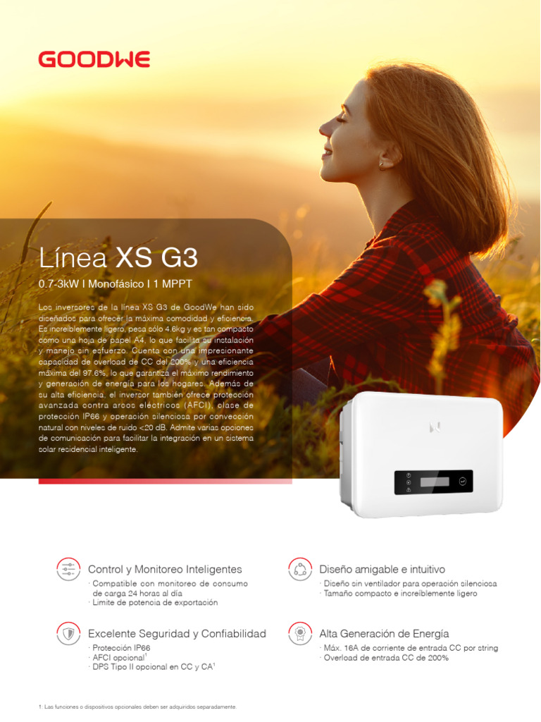 GW XS-G3 Datasheet LATAM-ES | PDF | Energia electrica | Poder (Física)
