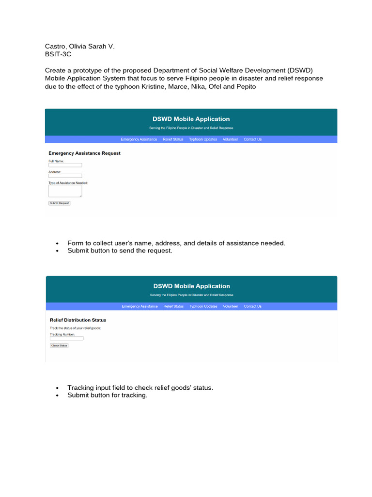 DSWD Mobile App Prototype for Disaster Relief | PDF