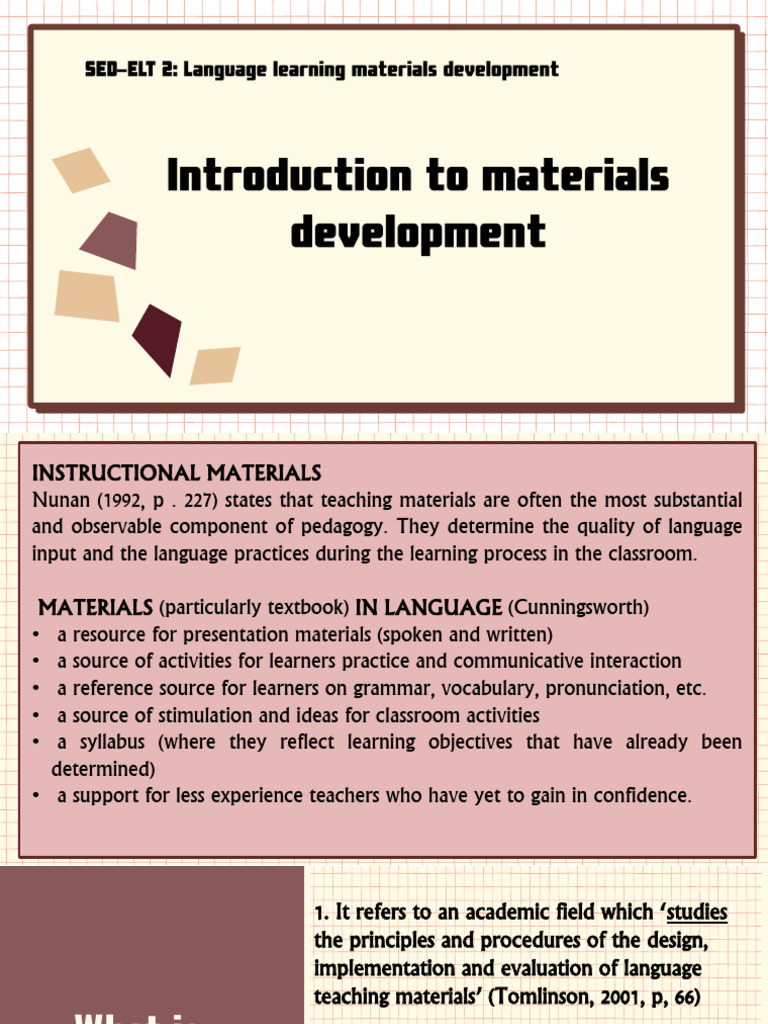 E Tawid Dunong: Language Materials Guide | PDF | Learning | Pedagogy