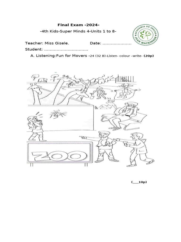 2024 Kids Super Minds Final Exam Guide | PDF | Dragon | Linguistics