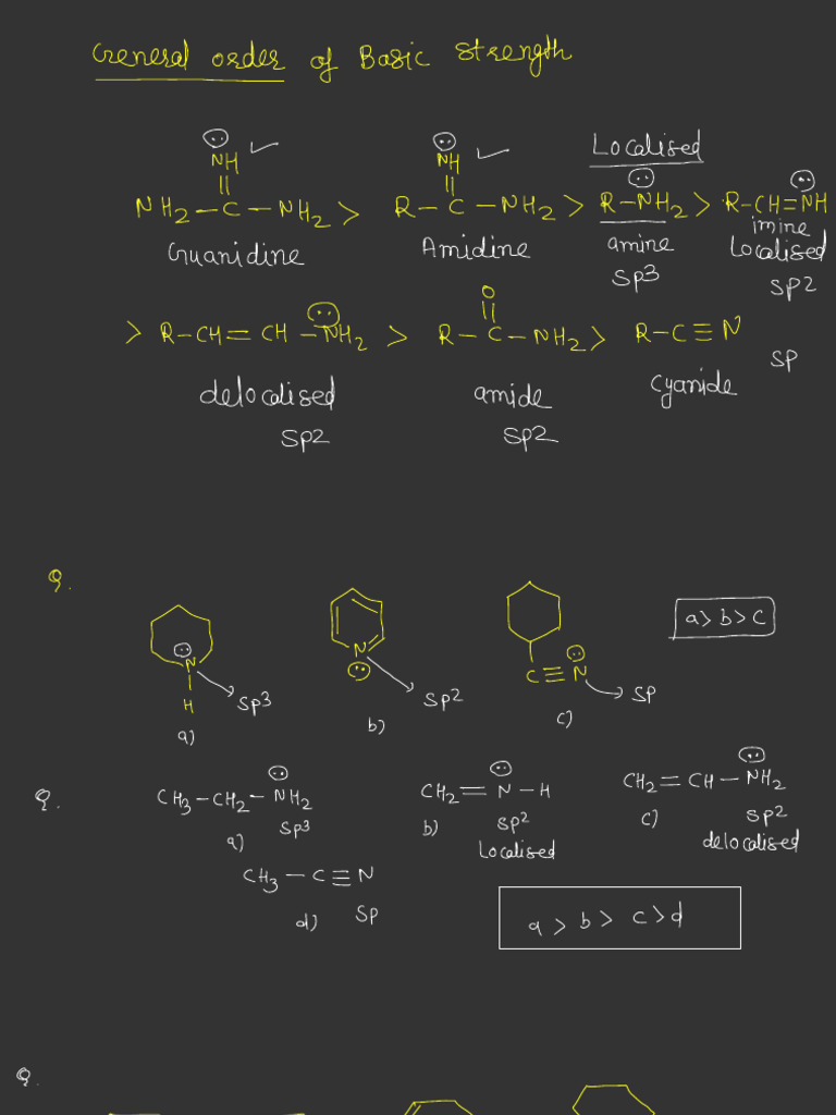 Understanding Basic Strength in Amines | PDF | Amine | Chemical Compounds