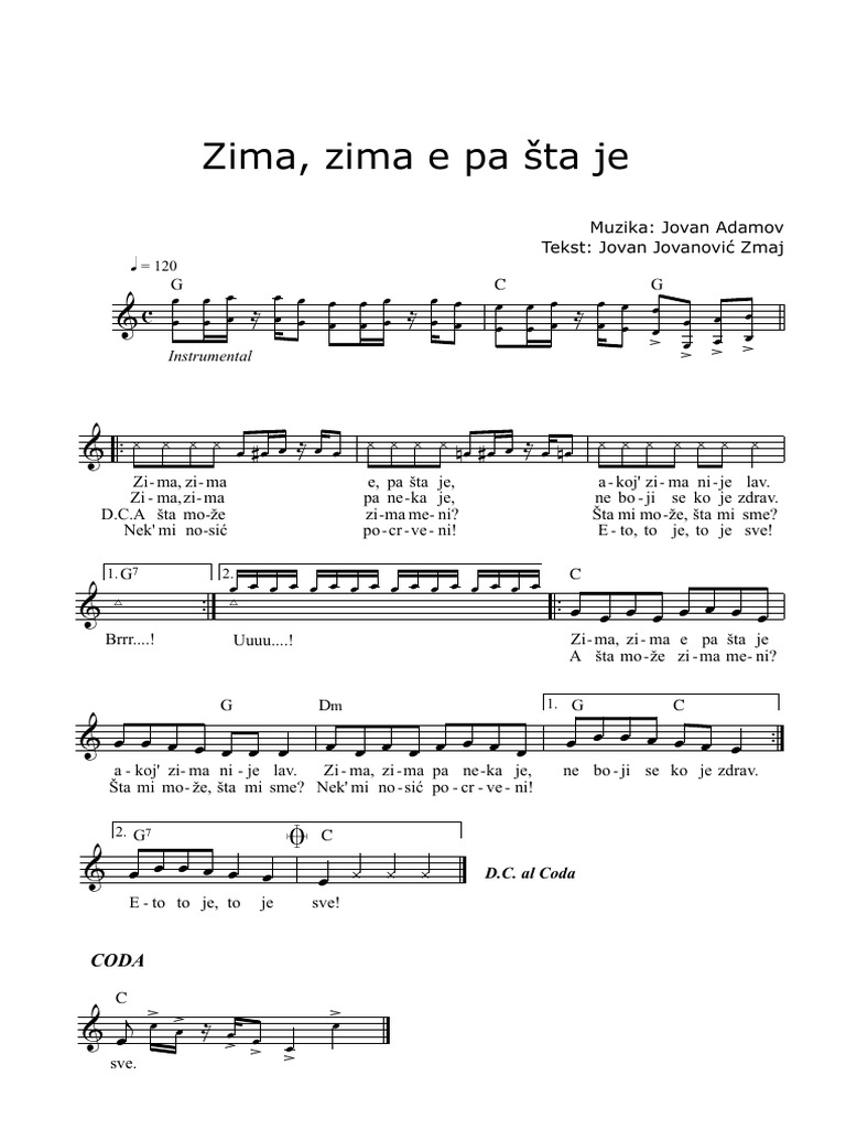 17 Zima Zima e Pa Sta Je | PDF