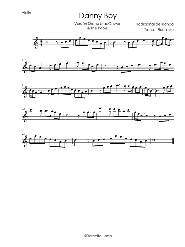 Danny Boy melodía tradicional de Irlanda | PDF