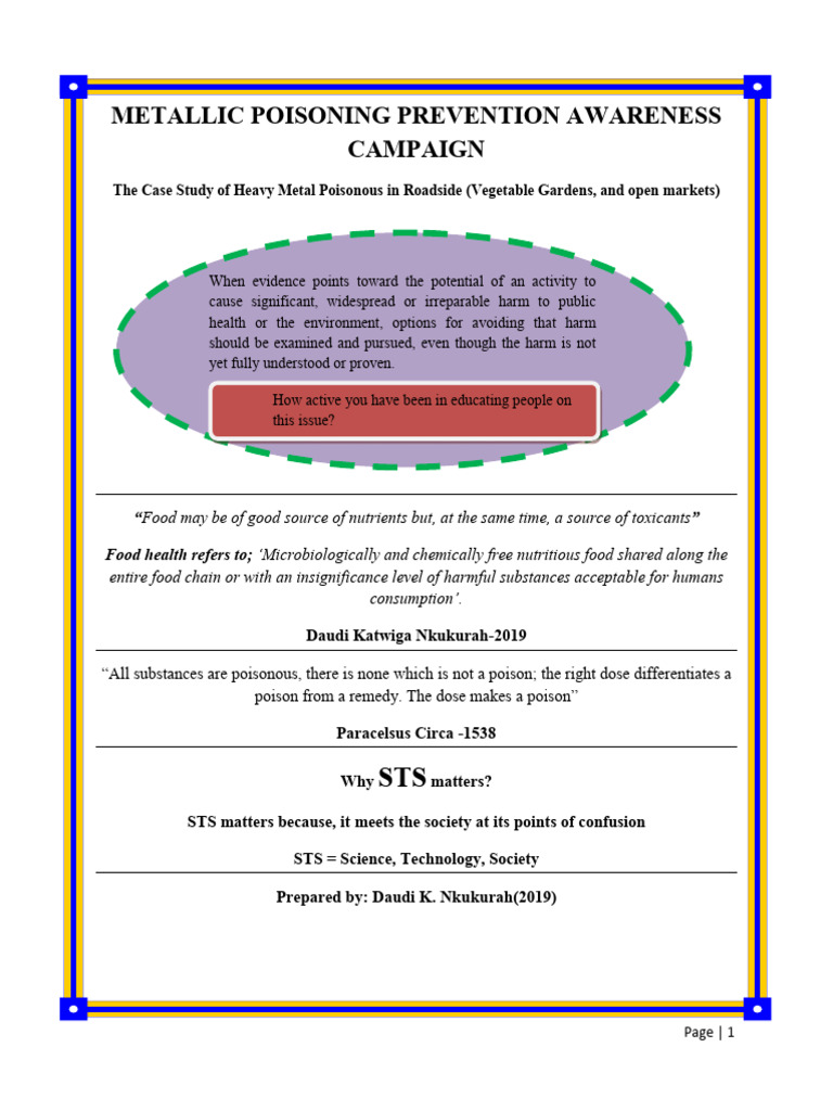 Metallic Poisoning Awareness | PDF | Lead