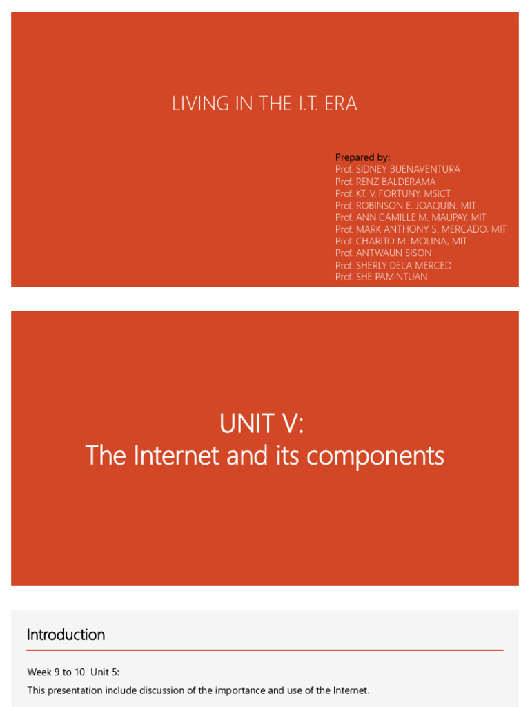Lesson 5 Internet and Its Components | PDF | Ip Address | Internet ...