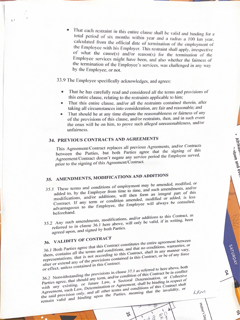 Employment Contract Ace Contd | PDF